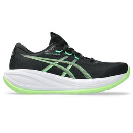 asics Herren Laufschuh "GEL-CUMULUS 28", Gr. 42schwarz, illuminate gr&uuml;n, Synthetik, Schuhe, mit PureGEL D&auml;mpfung, mit FF BLAST MAX Mittelsohlen-Foam
