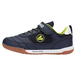 Jako M&auml;dchen Sneaker "J-SH Winger EV", Gr. 40dk navy, lime, Synthetik, Schuhe, Hallenschuh, f&uuml;r Kinder, Non-Marking, Klettverschluss
