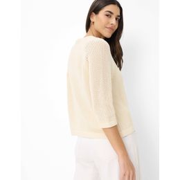 Brax Damen Strickpullover "Style NALA", beige, Gr. 42, Strick, 100% Baumwolle, Pullover