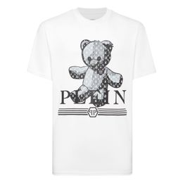 Philipp Plein Jungen T-Shirt "Monogram"01, wei&szlig;, Gr. XXXL, Obermaterial: 100% Baumwolle, Shirts