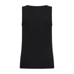 Freequent Damen Tanktop "FQHI-TOP", schwarz, Gr. L, unifarben, Rippware, Obermaterial: 97% Baumwolle, 3% Elasthan, Tops, mit Stretch
