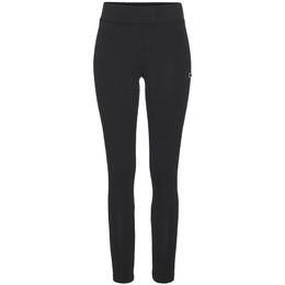 Damen Leggings, BENCH. LOUNGEWEAR, Gr. 44schwarz, Jersey, Obermaterial: 95% Baumwolle, 5% Elasthan, unifarben, Hosen, mit Logo Silikon Badge,