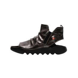 Softinos Damen Schaftsandalette "Softinos Sandalen Leder/Textil", Gr. 39, silber, Leder, Textil, Schuhe