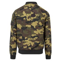 Urban Classics Herren Allwetterjacke "Urban Classics Herren Light Camo Bomber Jacket"woodcamo, Gr. S, mehrfarbig, 100% Polyester, Jacken