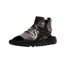Softinos Damen Schaftsandalette "Softinos Sandalen Leder/Textil", Gr. 36, silber, Leder, Textil, Schuhe
