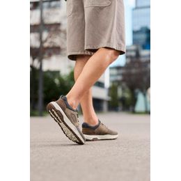 Rieker Herren Slip-On Sneaker, Gr. 40taupe, braun, Lederimitat, Textil, Schuhe, Slipper, Schlupfschuh, Halbschuh, Freizeitsneaker mit Gummizug