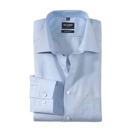 OLYMP Herren Businesshemd "Luxor modern fit", blau, Gr. 39, Web, Obermaterial: 100% Baumwolle, Hemden