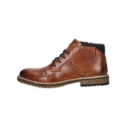 Bugatti Herren Schn&uuml;rstiefelette "Bugatti Stiefelette Leder", Gr. 42cognac, Leder, Schuhe