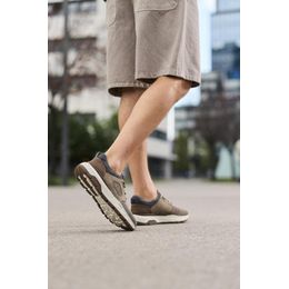 Rieker Herren Slip-On Sneaker, Gr. 44taupe, braun, Lederimitat, Textil, Schuhe, Slipper, Schlupfschuh, Halbschuh, Freizeitsneaker mit Gummizug