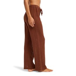 Roxy Damen Strandhose "Mood Moving", braun, Gr. L, Obermaterial: 50% Baumwolle, 50% Polyester., Hosen