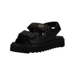 Replay Damen Plateausandaletten "Replay Sandalen Lederimitat", Gr. 39schwarz, schwarz, Lederimitat, Schuhe