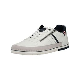 Sneaker Tom Tailor "Tom Tailor Sneaker Lederimitat/Textil", Herren, Gr. 41, wei&szlig;, Lederimitat, Textil, Schuhe Sneaker