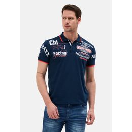 Cipo & Baxx CIPO & BAXX Herren Poloshirt, blau, Gr. XXXL, bedruckt, Jersey, Obermaterial: 95% Baumwolle, 5% Elasthan, Shirts