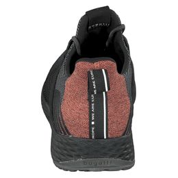 Bugatti Herren Keilsneaker, Gr. 46, schwarz, Textil, Schuhe, Freizeitschuh, Halbschuh, Sch&uuml;rer mit Kontrastbesatz an der Ferse