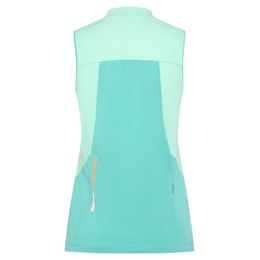 Ziener Damen Radtrikot "NIKOLETTA-Z", blau, Gr. 44, Obermaterial: 85% Polyester, 15% Baumwolle. Obermaterial 2: 86% Polyester, 14% Baumwolle, Trikots