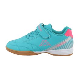 Kappa M&auml;dchen Hallenschuh "Sonia", Gr. 31, blau, Synthetik, Schuhe, Indoor Sportschuhe, nicht abf&auml;rbende Sohle