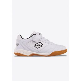 Lotto M&auml;dchen Hallenschuh, Gr. 27, schwarz-wei&szlig;, Synthetik, Textil, Schuhe, Indoor Sportschuhe