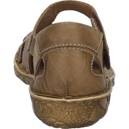 Josef Seibel Damen Sandale "Rosalie 03", Gr. 41camelfarben, Leder, Schuhe, Komfortschuh, Halbschuh mit Blumenpr&auml;gung in der Laufsohle, G-Weite