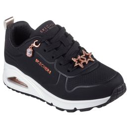 Skechers M&auml;dchen Sneaker "UNO GEN1-TRENDY JEWELS", Gr. 35schwarz, ros&eacute;goldfarben, Lederimitat, Schuhe, Plateausneaker, Gr&ouml;&szlig;enschablone zum Download