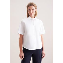 Seidensticker Damen Hemdbluse "Schwarze Rose", wei&szlig;, Gr. 48, unifarben, 100% Baumwolle, Blusen, 1/2 Kragen Uni