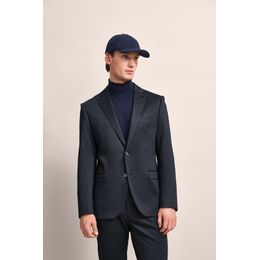 Bugatti Herren Anzugsakko, blau, Gr. 56, unifarben, 85% Polyester, 11% Viskose, 4% Elasthan, Sakkos, mit Brusttasche