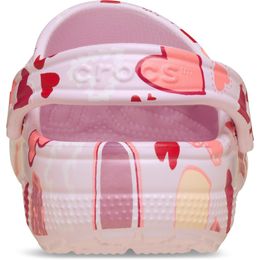Crocs Damen Clog "Classic Vday Clog", Gr. 38rosa, pink milk hearts, Croslite , kontrastfarbene Details, Schuhe, Sommerschuh, Strandschuh, Hausschuh