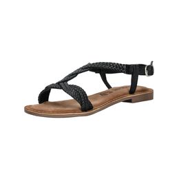 Lazamani Damen Riemchensandale "Lazamani Sandalen Leder", Gr. 36, schwarz, Leder, Schuhe