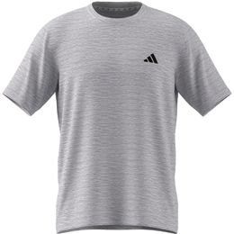 T-Shirt adidas Performance "WORKOUT ESSENTIALS FLEX", Herren, Gr. M, halo silber mel, Obermaterial: 92% Polyester, 8% Elasthan, Rundhals, Shirts T-Shirt