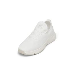 Marc O'Polo Sneaker MARC O'POLO "aus recyceltem Polyester", Damen, Gr. 36, wei&szlig;, Obermaterial: 100% Polyester, unifarben, Schuhe Sneaker