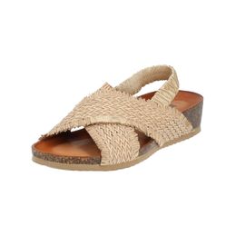 IGI&CO IGI & CO Damen Riemchensandale "IGI & CO Sandalen Leder/Textil", Gr. 41, beige, Leder, Textil, Schuhe