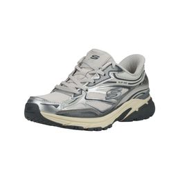 Sneaker Skechers "Skechers Sneaker Textil", Damen, Gr. 36, silber, Textil, Schuhe Sneaker