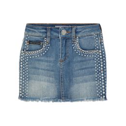 Philipp Plein Damen Minirock "Verziert"13mi, salt'n'pepa, Gr. 6, Obermaterial: 92% Baumwolle, 6% Elastomultiester, 2% Elasthan. Futter: 65%