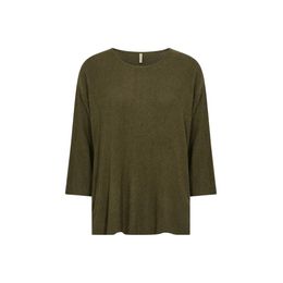 soyaconcept Damen Blusentop "Soya Concept Shirt SC-INAS 1"97750 olive melange, Gr. XS, Obermaterial: 74% Viskose, 21% Polyester, 5% Elasthan, Blusen