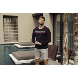 Bruno Banani Herren Chinoshorts "inkl. G&uuml;rtel &ndash; moderner Sommer‐Essential", grau, Gr. 36, unifarben, Twill, Obermaterial: 100% Baumwolle, Hosen, Dein