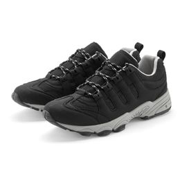 Herren Sneaker "Schn&uuml;rschuh, Freizeitschuh, Schn&uuml;rhalbschuh, Wanderschuh", AUTHENTIC LE JOGGER, Gr. 43, schwarz, Obermaterial: 100% Textilmaterial.