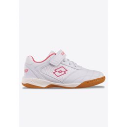 Lotto M&auml;dchen Hallenschuh, Gr. 26, wei&szlig;, Synthetik, Textil, Schuhe, Indoor Sportschuhe