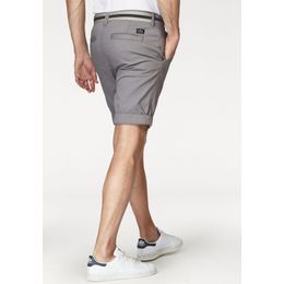 Bruno Banani Herren Chinoshorts "inkl. G&uuml;rtel &ndash; moderner Sommer‐Essential", grau, Gr. 30, unifarben, Twill, Obermaterial: 100% Baumwolle, Hosen, Dein