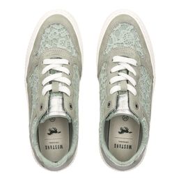 Mustang Shoes Damen Sneaker "Mustang Shoes Sneaker Lederimitat", Gr. 40, gr&uuml;n, Lederimitat, Schuhe