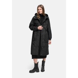 Navahoo Damen Langmantel "Kirschwind 14"schwarz, Gr. XL, Obermaterial: 100% Polyester. Innenfutter: 100% Polyester. &Auml;rmelfutter: 100% Polyester,