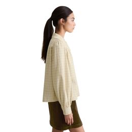 Marc O'Polo Damen Langarmbluse "in softer Flanell-Qualit&auml;t"sanftes wei&szlig;, Gr. L, MARC O'POLO DENIM, kariert, Obermaterial: 100% Baumwolle, Blusen