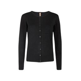 Cardigan soyaconcept "Soya Concept Cardigan SC-DOLLIE 446..", Damen, Gr. XL, schwarz (9999 schwarz), Obermaterial: 75% Viskose, 25% Nylon, Strickjacken