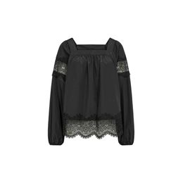 soyaconcept Damen Blusentop "Soya Concept Shirt SC-NETTI 80", schwarz, Gr. S, Obermaterial: 53% Polyester, 47% Baumwolle, Blusen
