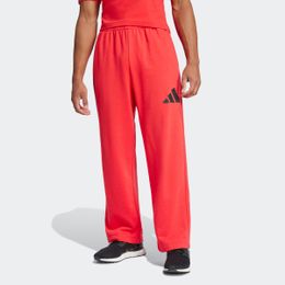 Herren Sporthose "ESSENTIALS WIDE LEG 3 BAR LOGO", rot, Gr. XL, adidas Sportswear, Obermaterial: 55% Baumwolle, 36% Polyester, 9% Viskose, Hosen