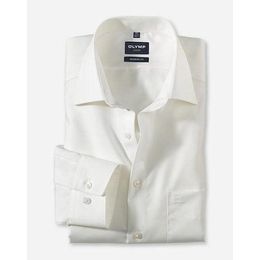 OLYMP Herren Businesshemd "Luxor modern fit", beige, Gr. 40, Web, Obermaterial: 100% Baumwolle, Hemden