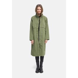 Navahoo Damen Langmantel "Zenbl&uuml;te 14"helloliv, Gr. XS, Obermaterial: 100% Polyester. Innenfutter: 100% Polyester, M&auml;ntel, Modischer oversized Damen