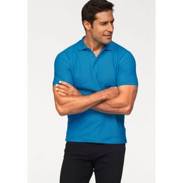 Herren Poloshirt, blau, Gr. L, Fruit of the Loom, unifarben, Piqu&eacute;, Obermaterial: 100% Baumwolle, Shirts, Piqu&eacute;, unifarben
