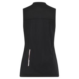 Ziener Damen Radtrikot "NIKOLETTA-Z", schwarz, Gr. 46, Obermaterial: 85% Polyester, 15% Baumwolle. Obermaterial 2: 86% Polyester, 14% Baumwolle,
