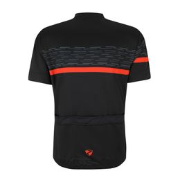 Ziener Herren Radtrikot "NEMIC-Z", schwarz, Gr. 50, Obermaterial: 100% Polyester. Obermaterial 2: 90% Polyester, 10% Elasthan, Trikots