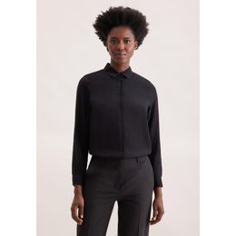 Seidensticker Damen Hemdbluse, schwarz, Gr. 38, unifarben, 100% Viskose, Blusen, 1/1 Kragen Uni