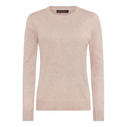 Strickpullover Betty Barclay "Damen mit U-Boot-Ausschnitt", Damen, Gr. 36, funghi melange, Strick, Obermaterial: 55% Viskose, 30% Polyester, 15% Polyamid, gerade lang, Rundhals, Pullover Strickpullover